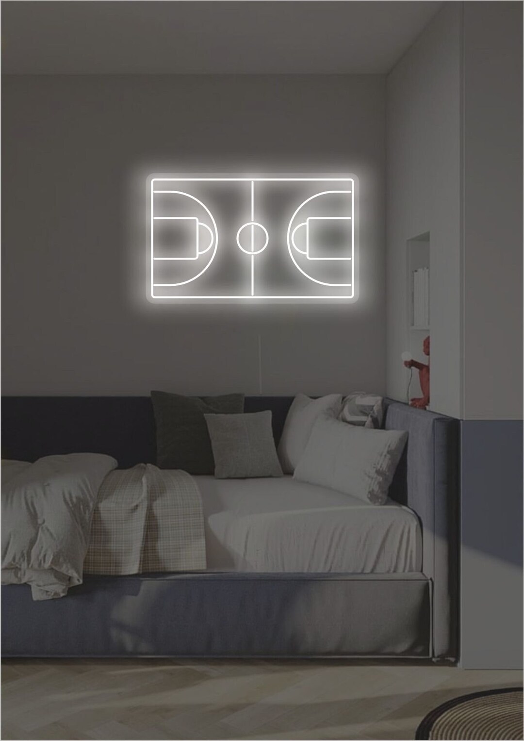 Basketball Field LED Neon Sign Sports Wall Art Decor for - Etsy