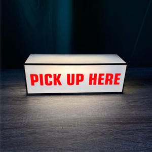 Pick up Here Sign | Table and Wall Light Box | Sign for Business | USB ...