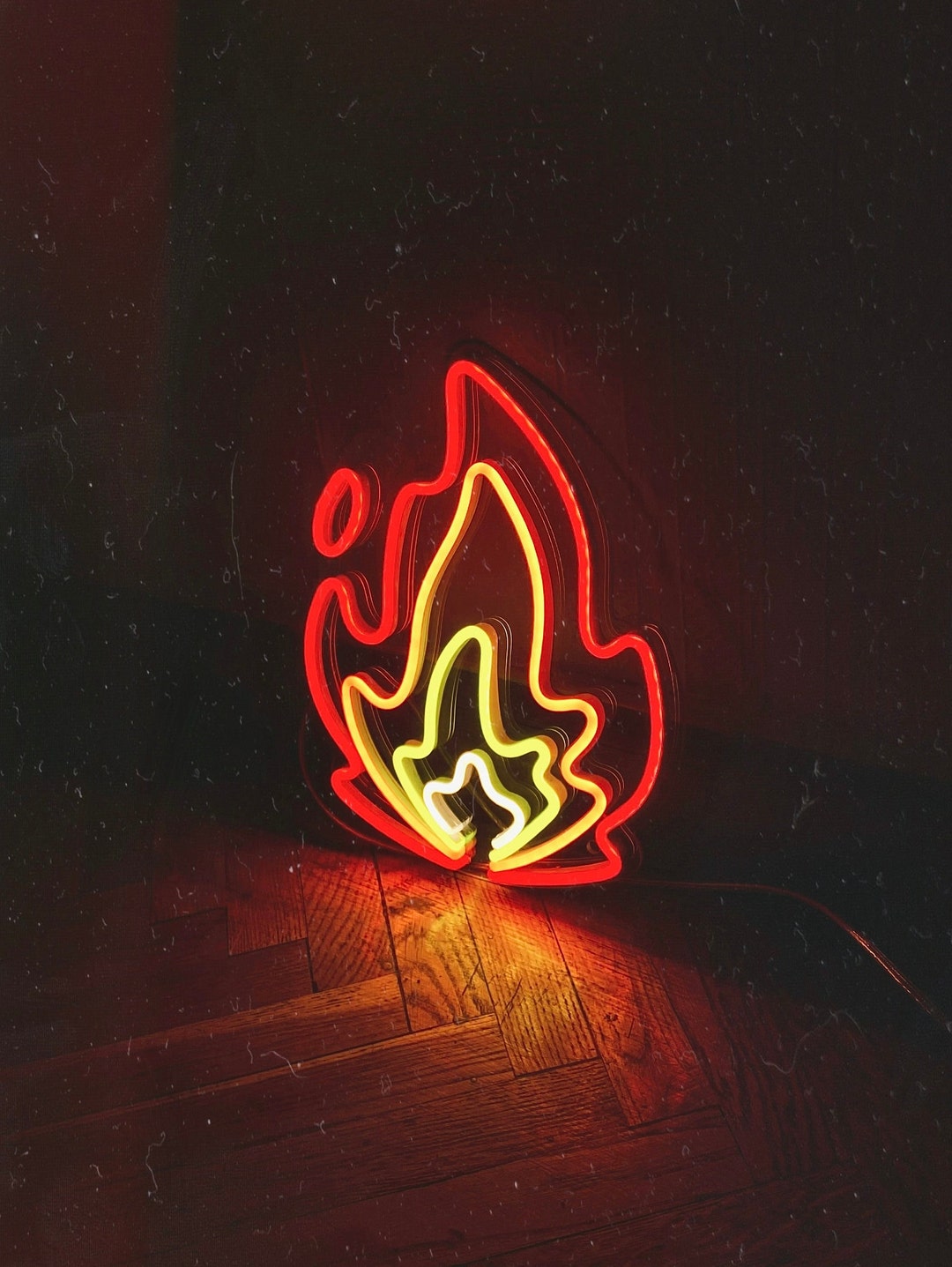 Fire LED Neon Sign | Flame Neon Wall Art | Aesthetic Room Decor | Wall ...