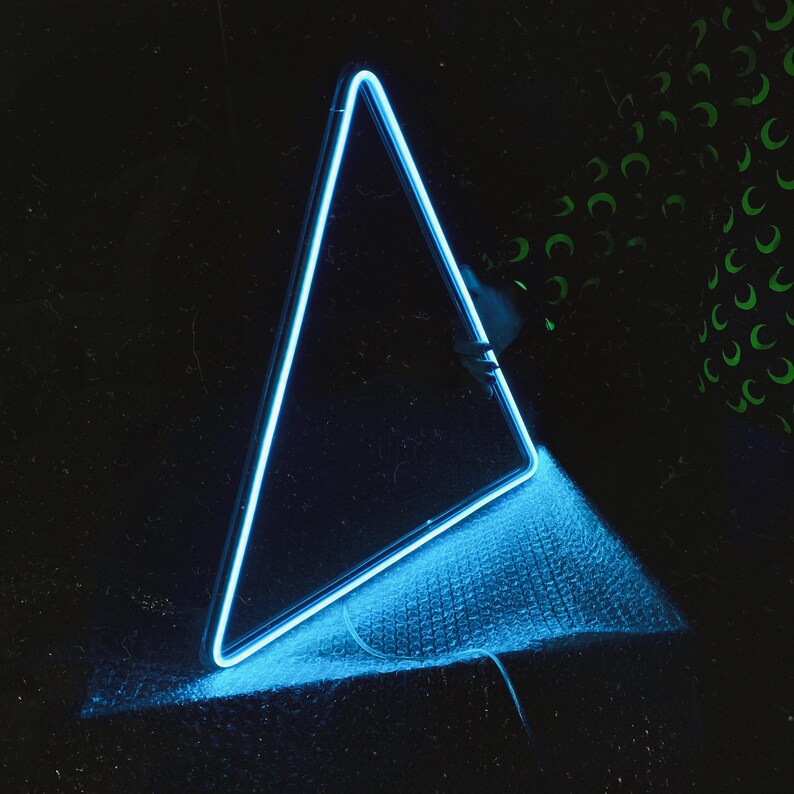 Triangle Led Neon Sign Minimalistic Geometric Decor Choose - Etsy
