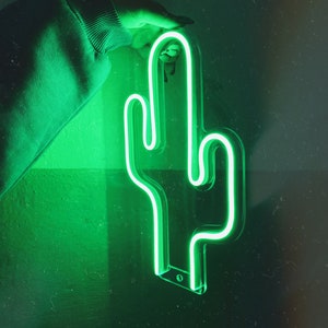 Cactus LED Neon Sign | Nursery Lighting | Baby Kids Room Decor | Night ...