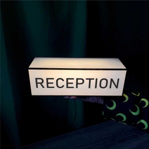 Reception Sign | Table and Wall Light Box | Sign for Business | USB ...