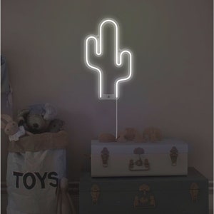 Cactus LED Neon Sign | Nursery Lighting | Baby Kids Room Decor | Night ...