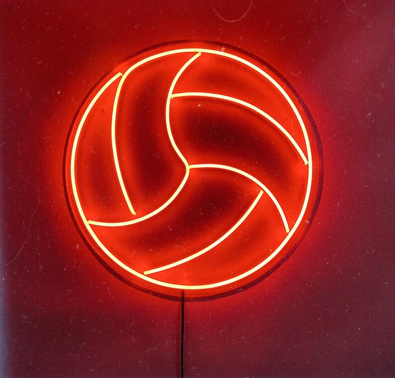 Volleyball LED Neon Sign, Sports Decor for Kids Room, Choose Your Color ...