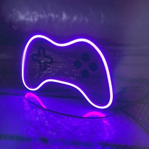 Gamepad LED Neon Sign, Switch Controller Table Lamp, Decor for Game ...