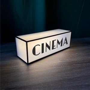 Acrylic Cinema Light Box Small Table Lamp for Movie Night Decor USB ...