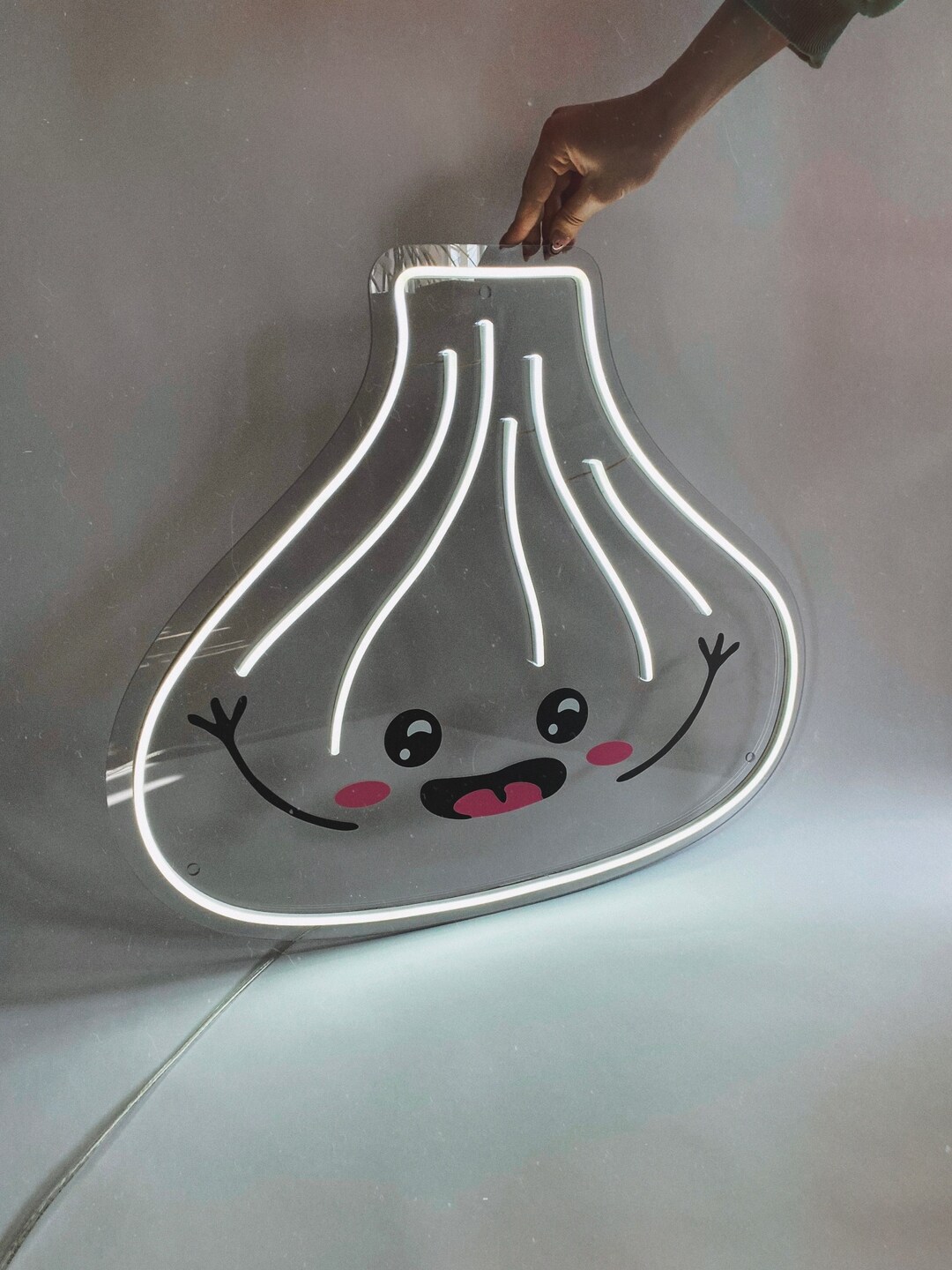 Cute Khinkali LED Neon Sign Traditional Georgian Dumplings Kawaii ...