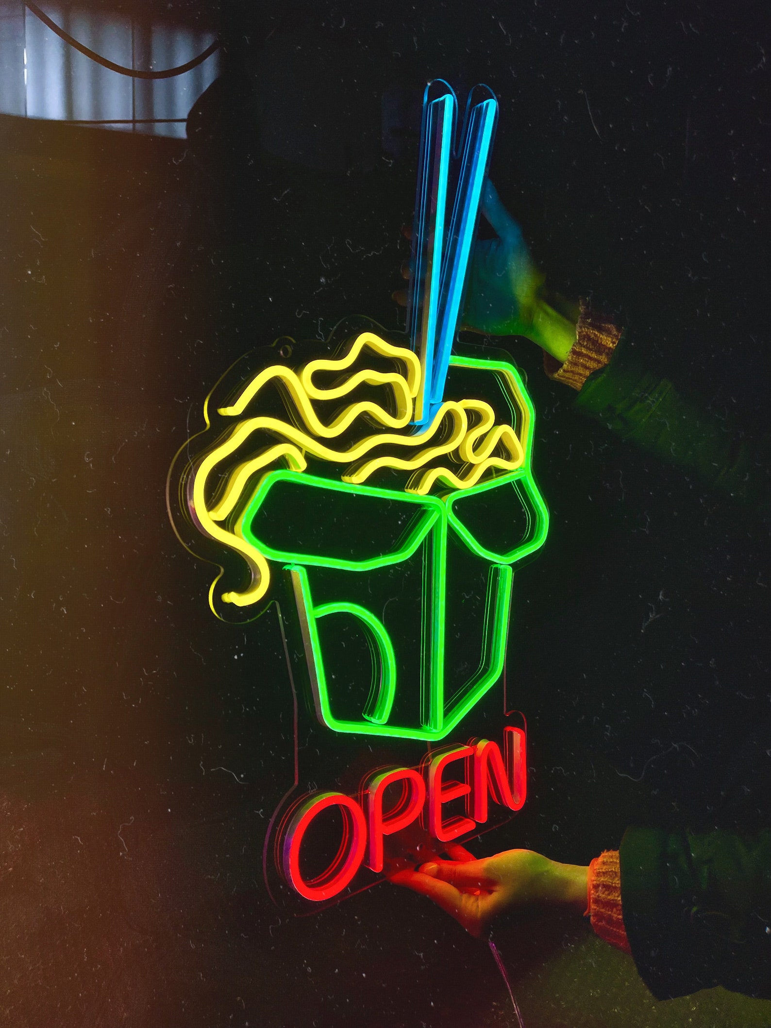 Chinese Take Out Box LED Neon Sign | Chinese Food Wall Decor | Ramen ...