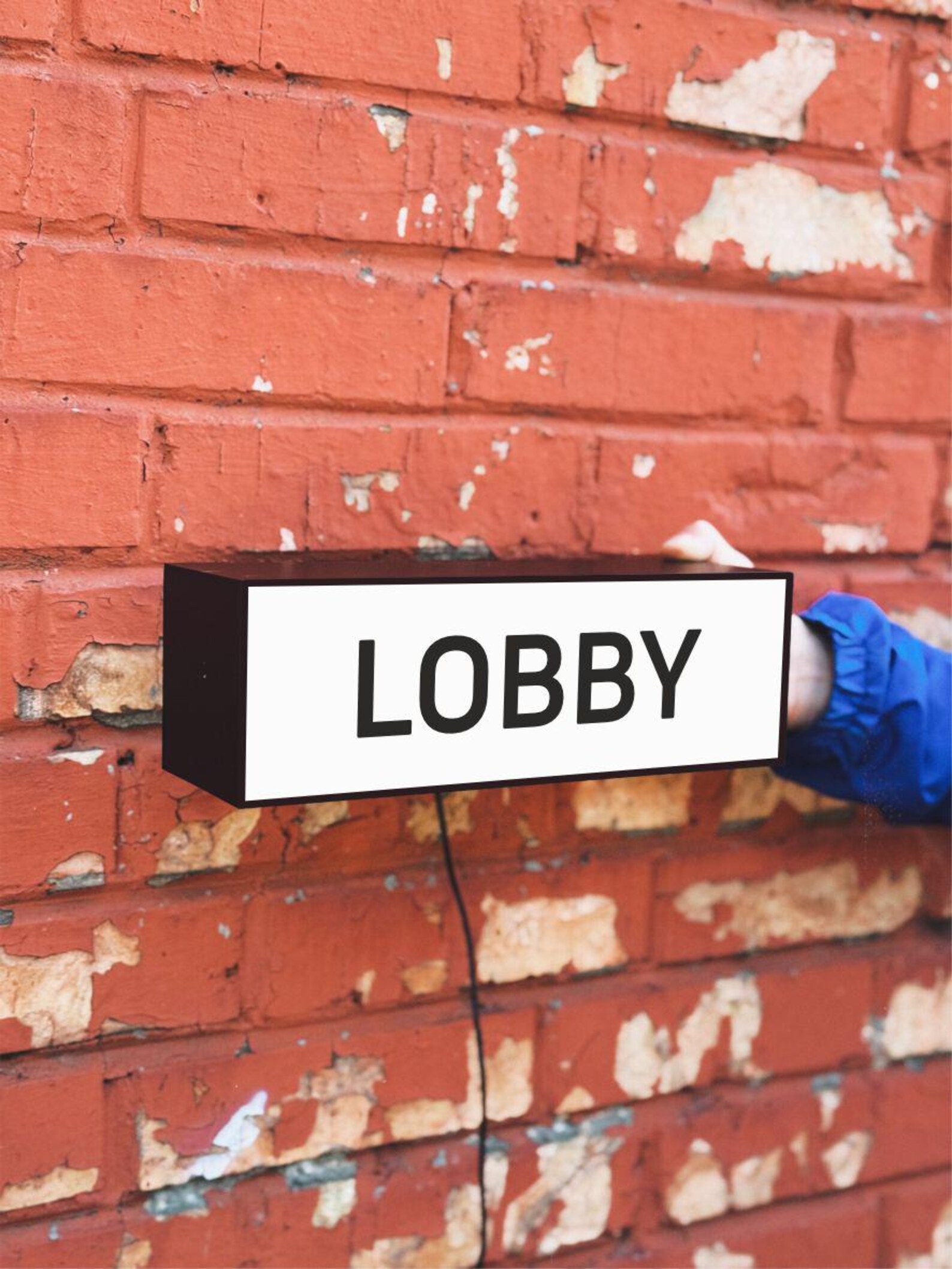 LED Lightbox Sign Lobby – Minimalist Illuminated Wall Sign for Offices ...