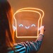 Cute Toast LED Neon Sign | Kawaii Breakfast Gift | Kids Room, Kitchen ...