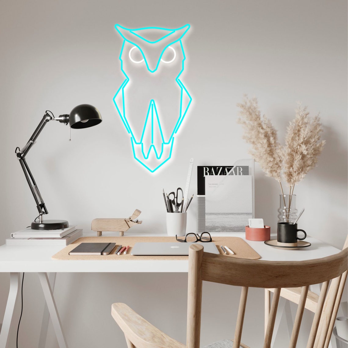 Owl LED Neon Sign Origami Wall Art Jungle Nursery Decor - Etsy