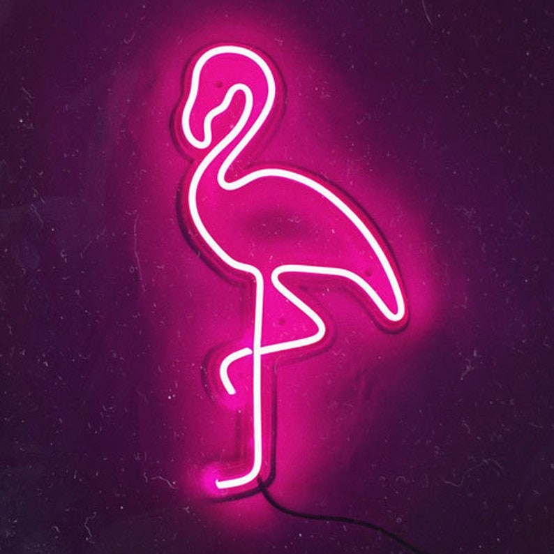 Flamingo LED Neon Sign Beach Theme Decor Pink Neon Sign - Etsy
