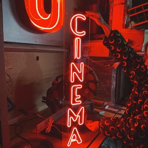 Cinema LED Neon Sign | Movie Room Wall Art | Theater Gifts - Etsy