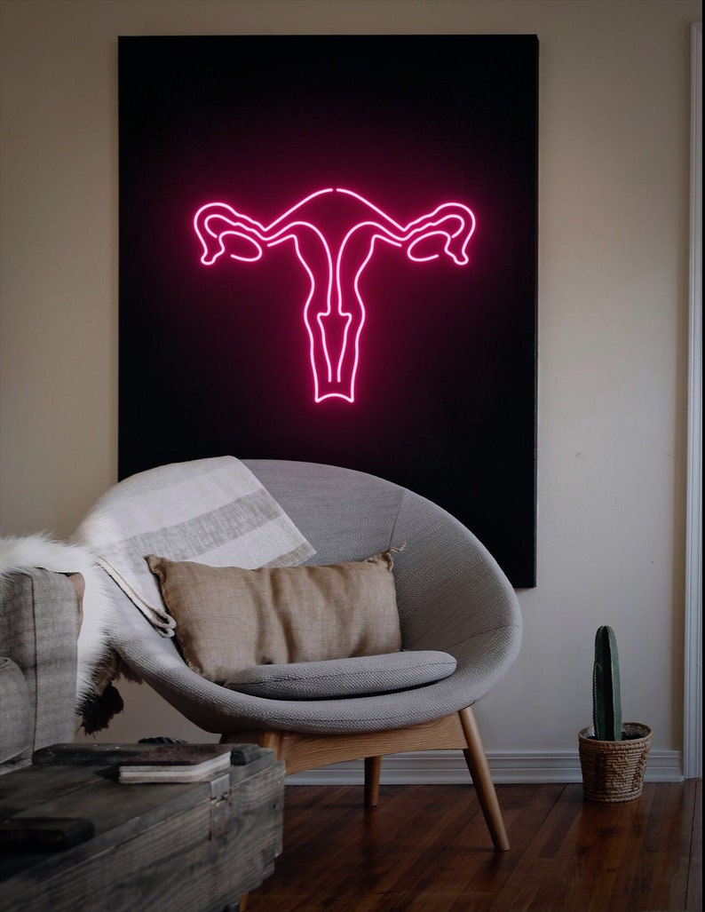 Uterus LED Neon Sign, Feminist Wall Decor - Choose Your Color, Size and ...