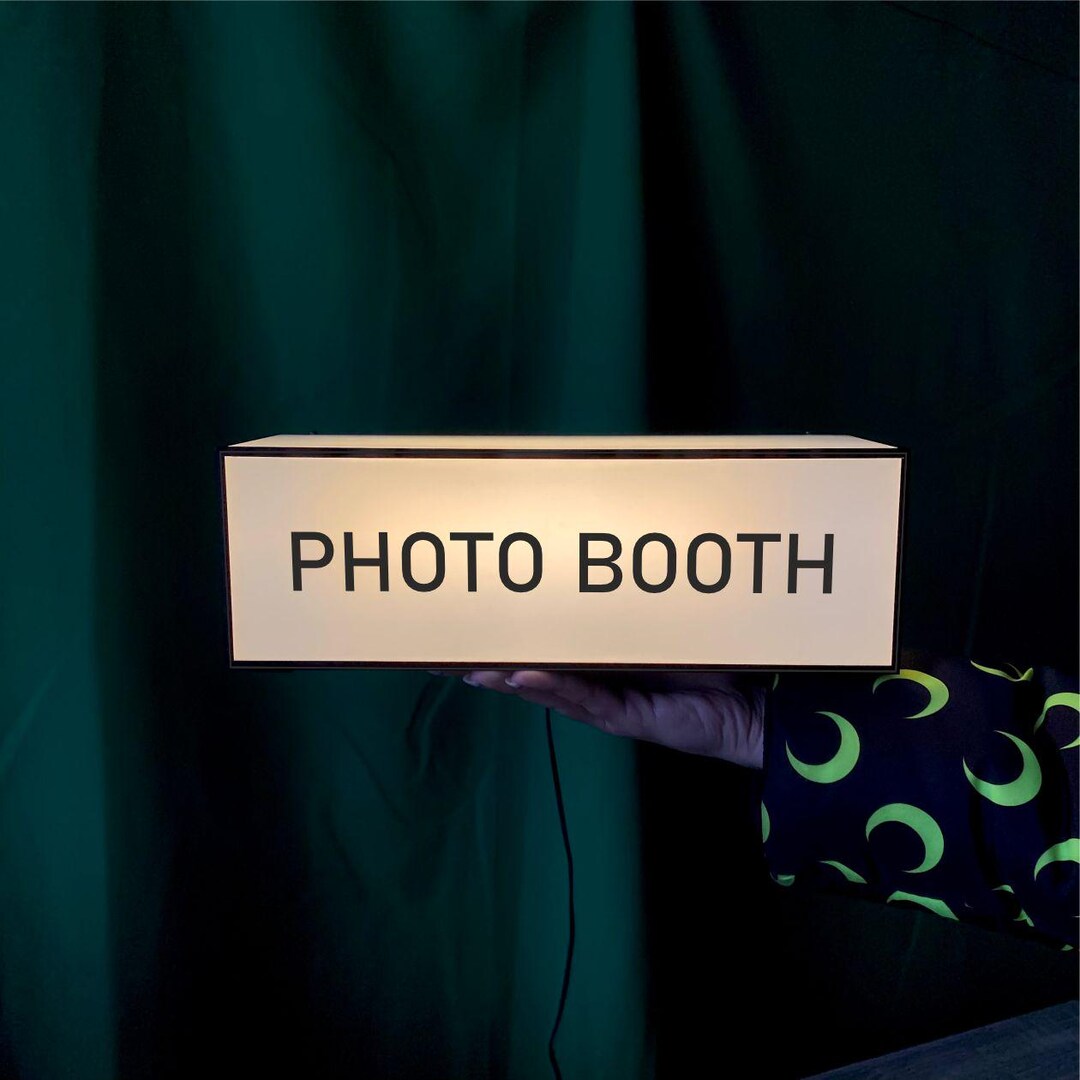 Photo Booth Sign | Small Business Signs Decor | Table and Wall Light ...