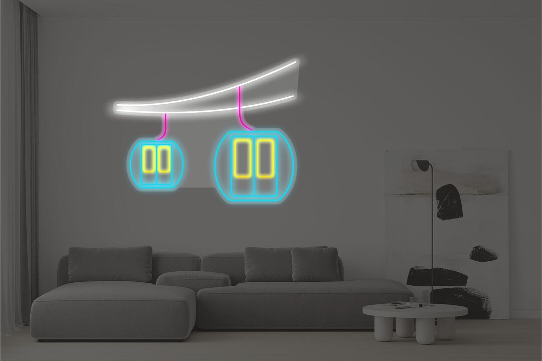 Ski Lift LED Neon Sign Mountain Cabin Decor Bring the Adventure Home ...