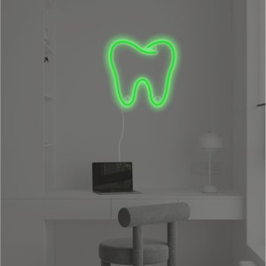 Dazzling Tooth LED Neon Sign Dental Office Decor Unique Gifts for ...
