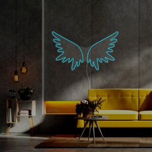 Angel Wings LED Neon Sign Angel Wings Wall Decor Fairy - Etsy