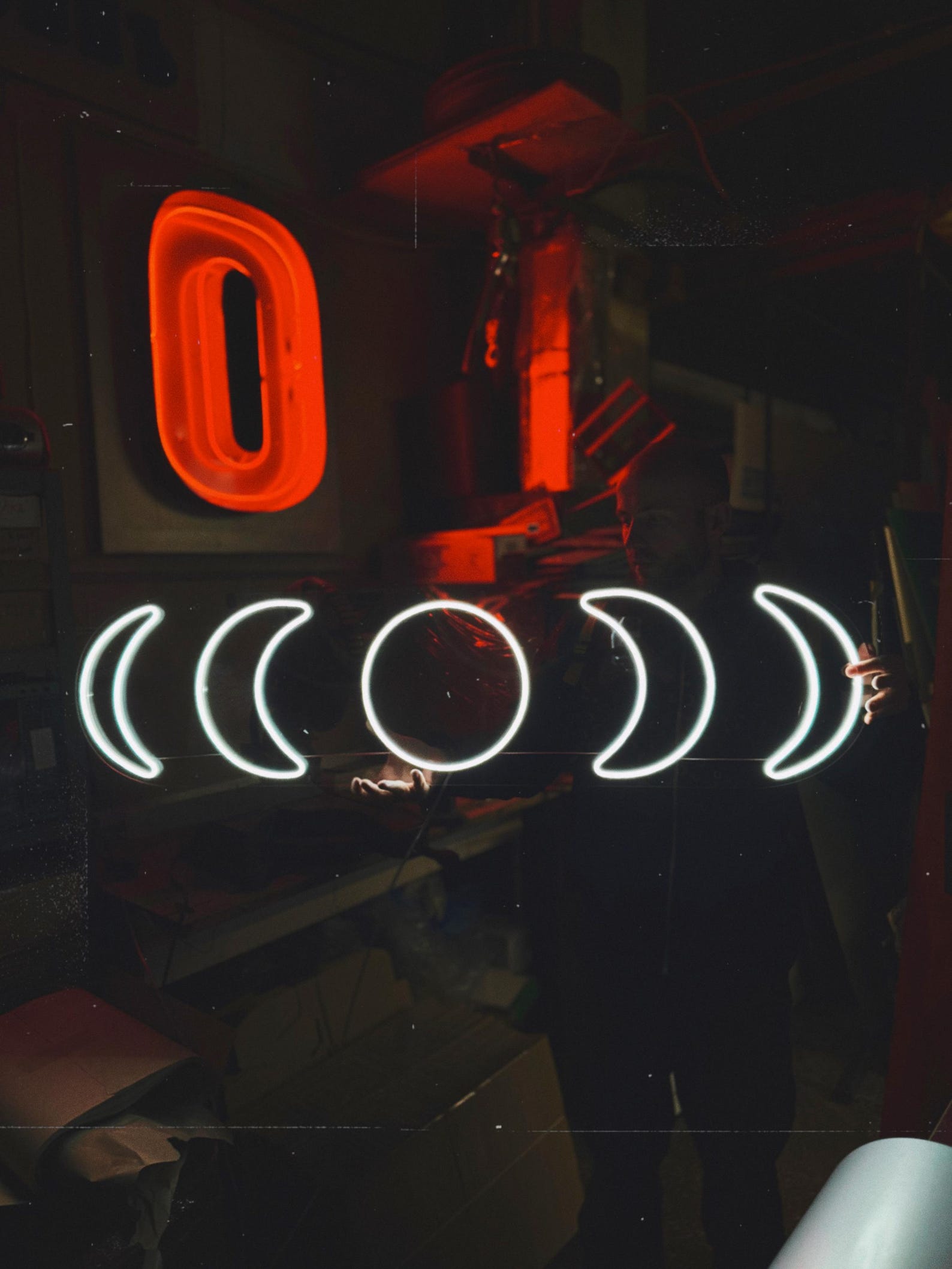 Moon Phase LED Neon Sign | Lunar Wall Decor for Home | Boho Astrology ...