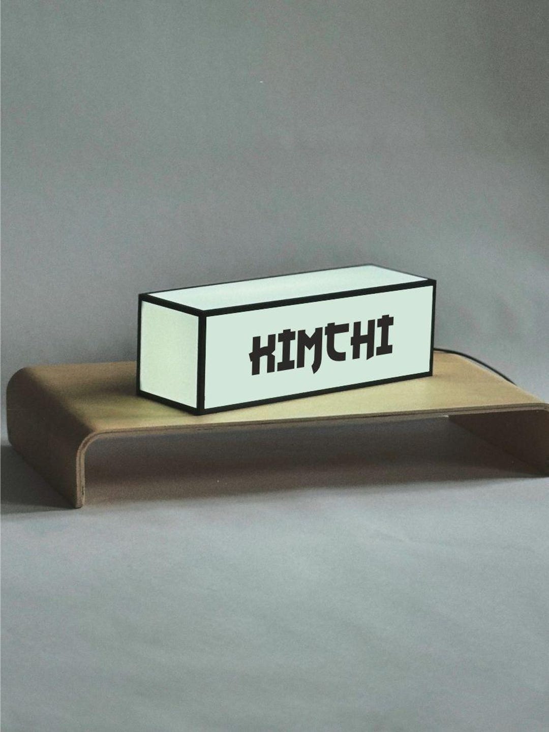 KIMCHI LED Light Box | Korean Kitchen Sign | Spicy Food Desk Lamp ...