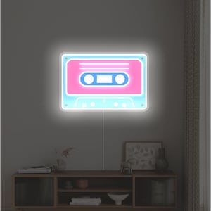 Cassette Tape Led Neon Sign, Mixtapes, Retro Party, Music Wall Décor ...