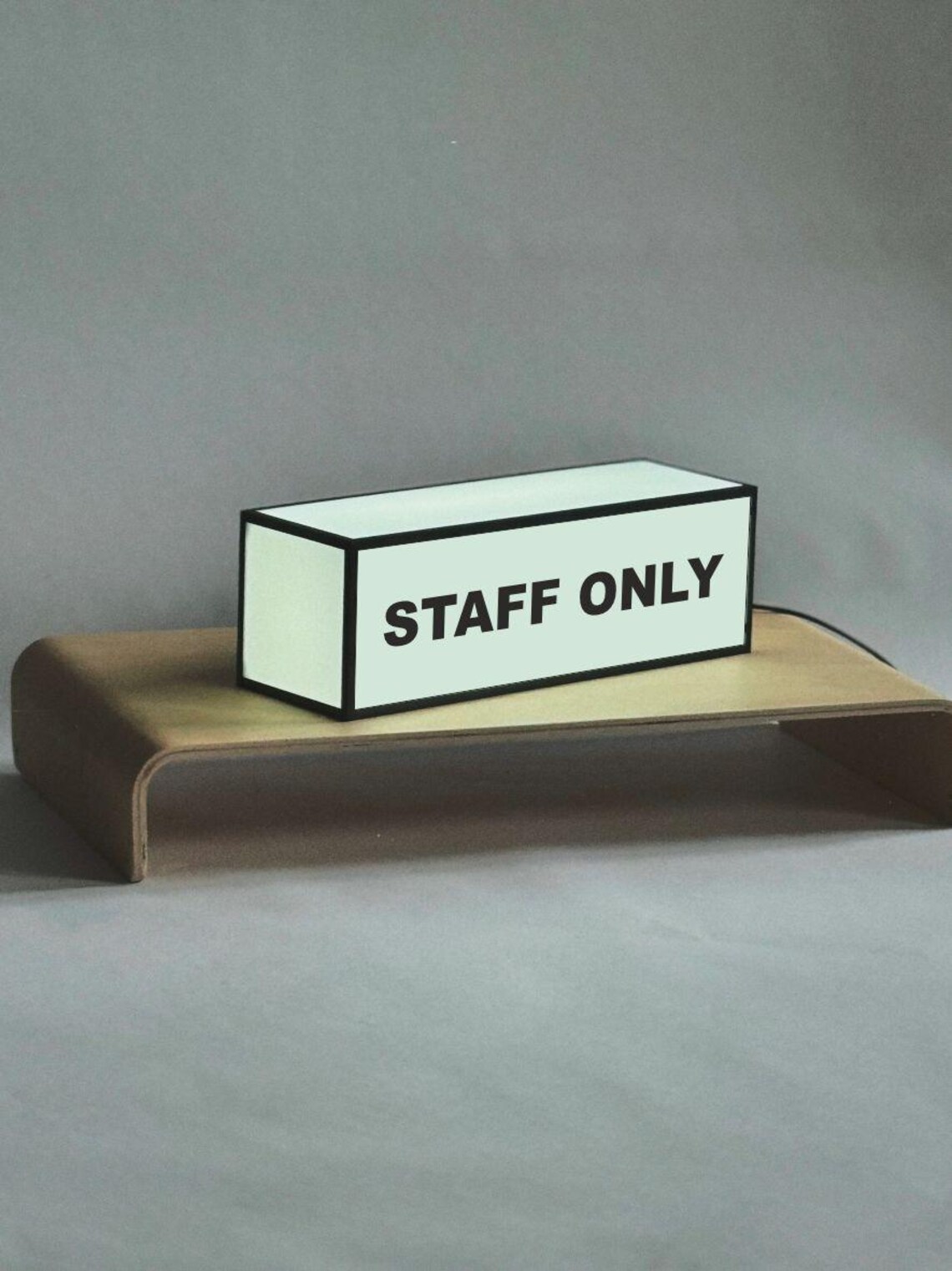 Staff Only Sign | Table and Wall Light Box | Sign for Business ...