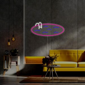 Swimming Pool LED Neon Sign | Pool House Decor | Beach House Gift ...