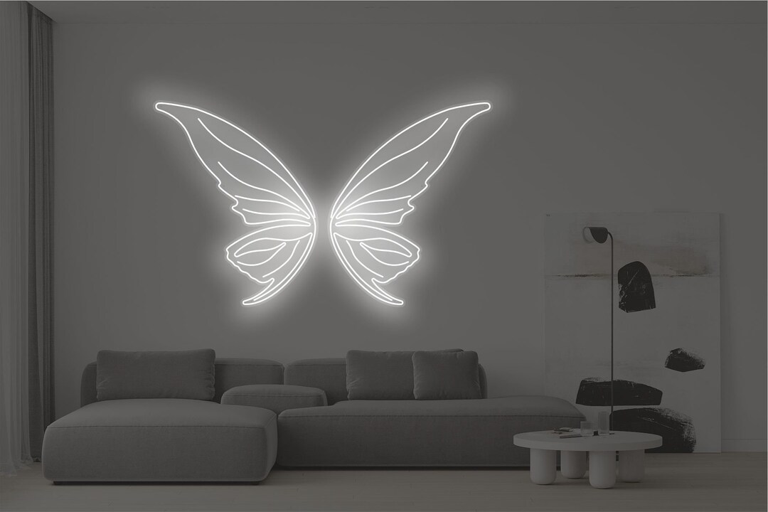 Fairy Wings LED Neon Sign Magical Butterfly Wings Wall Decor Choose ...