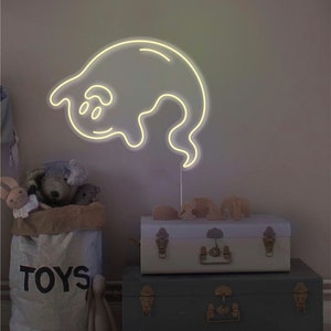 Cute Ghost LED Neon Sign Halloween Wall Art for Spooky Decor Choose ...