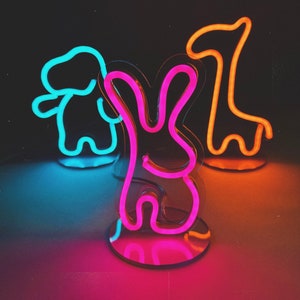 Cute Hippopotamus LED Neon Sign | Hippo Table Lamp, Bright Nursery ...