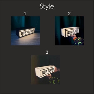 Now Playing Sign Table Light Box Table Decor Illuminated Recording Sign ...