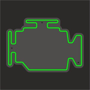 Check Engine LED Neon Sign Perfect Automotive Gift for Dad, Mechanic or ...