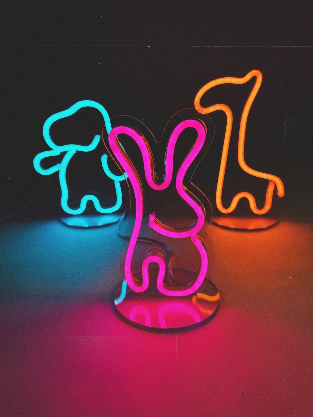 Cute Bunny LED Neon Sign for Bright Nursery Decor Rabbit Table Lamp ...
