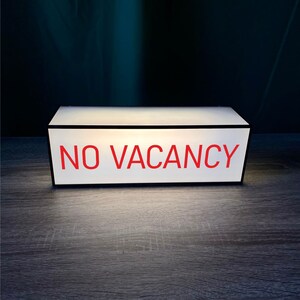No Vacancy Sign | Table and Wall Light Box | Sign for Business | USB ...