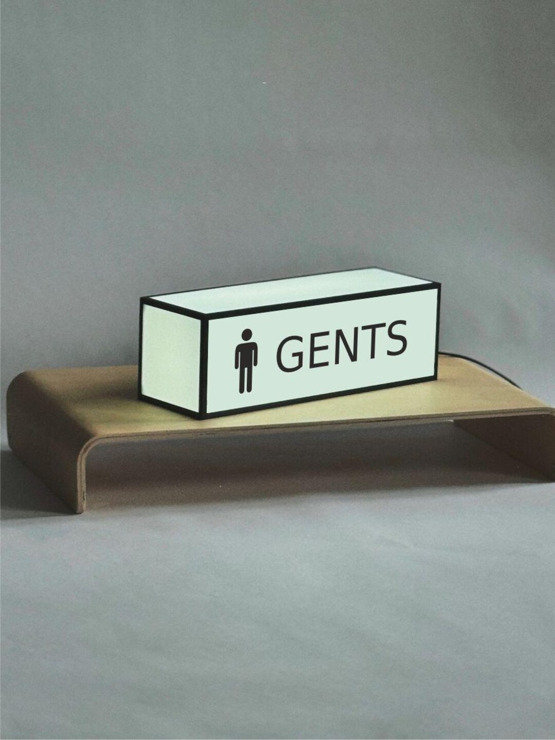Gents WC Light | Gents Restroom Sign | Navigation Wall Decor for ...