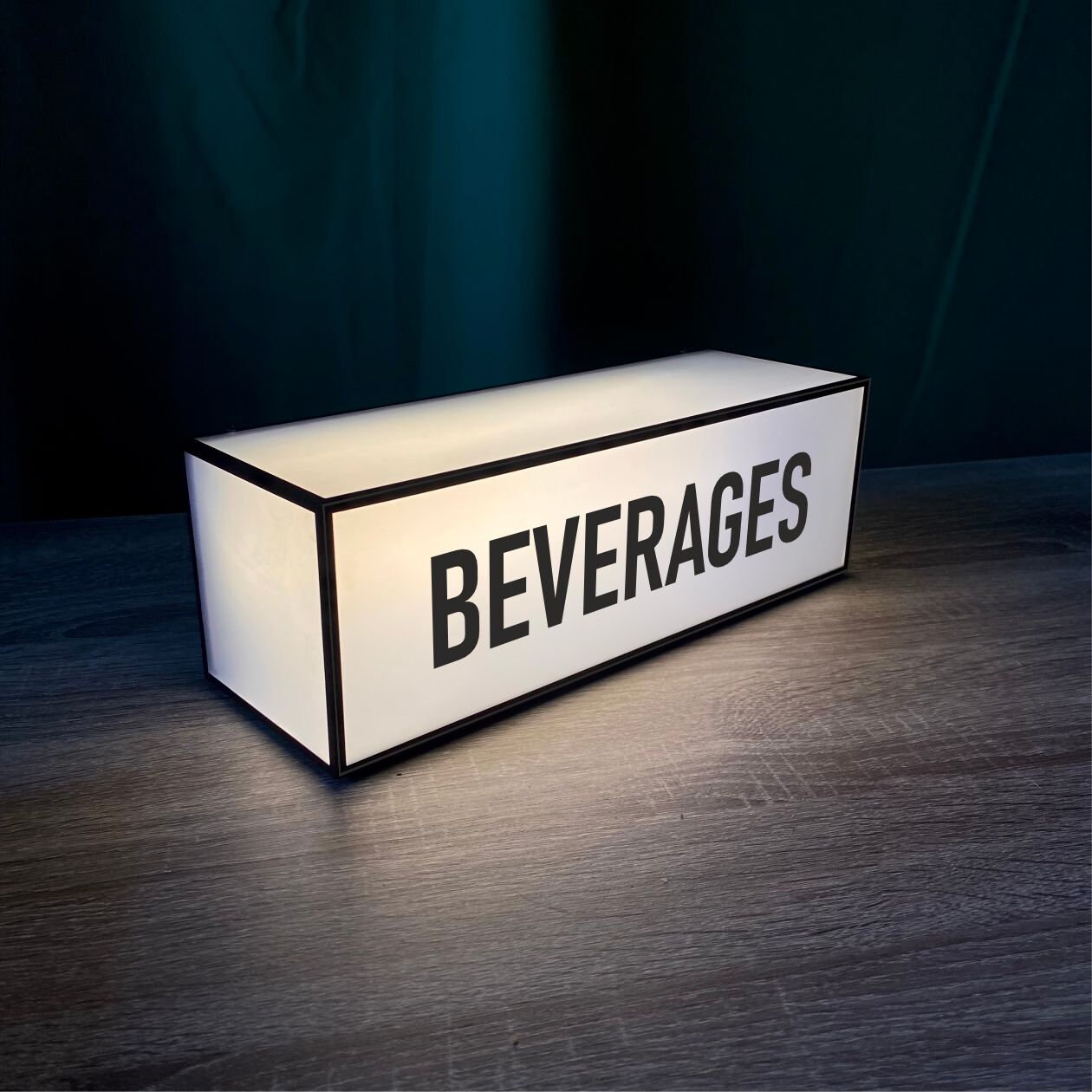 Beverages Sign | Acrylic Table and Wall Light Box | USB Powered Light ...