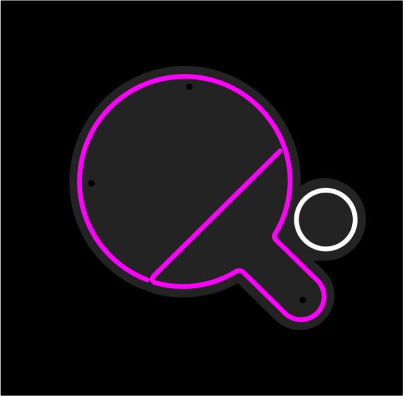Ping Pong LED Neon Sign Table Tennis Wall Decor Choose - Etsy