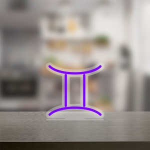 Gemini Zodiac LED Neon Sign | Astrology Decor | Zodiac Symbols | Neon ...