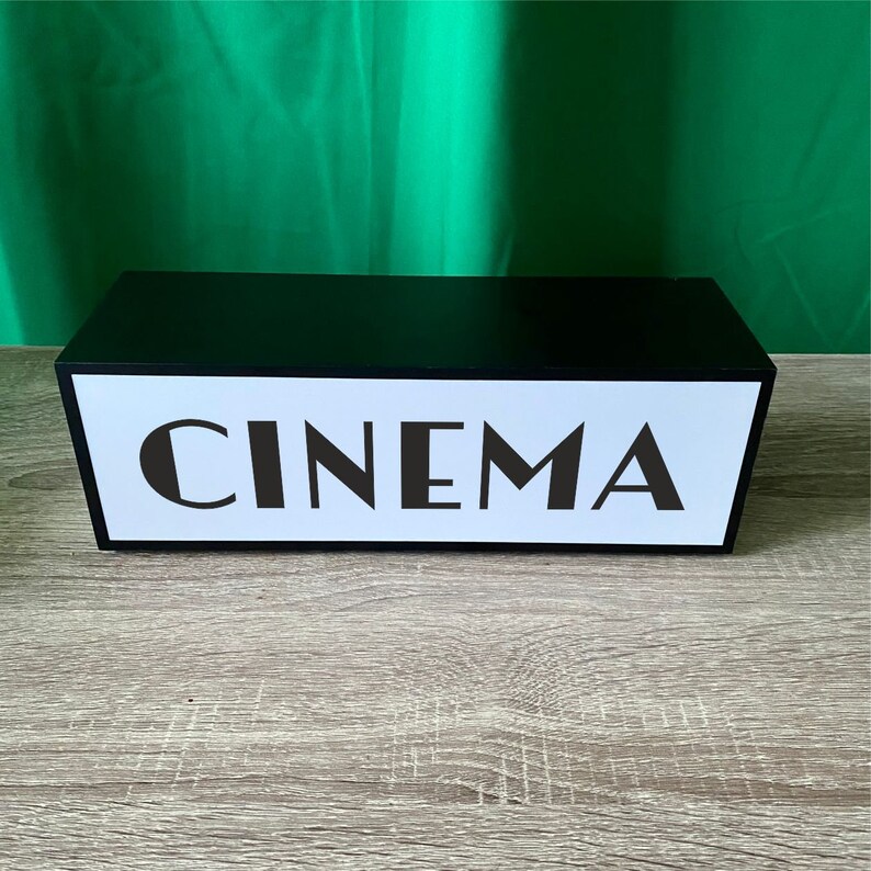 Acrylic Cinema Light Box | Small Table and Wall Lamp for Movie Night ...
