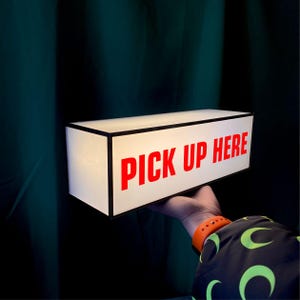 Pick up Here Sign | Table and Wall Light Box | Sign for Business | USB ...
