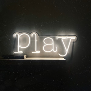 Play LED Neon Sign, Decor for Game Room - Choose Size and Colors ...