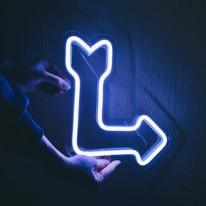Direction Arrow LED Neon Sign, Navigation Arrow Wall Art, Business Sign ...