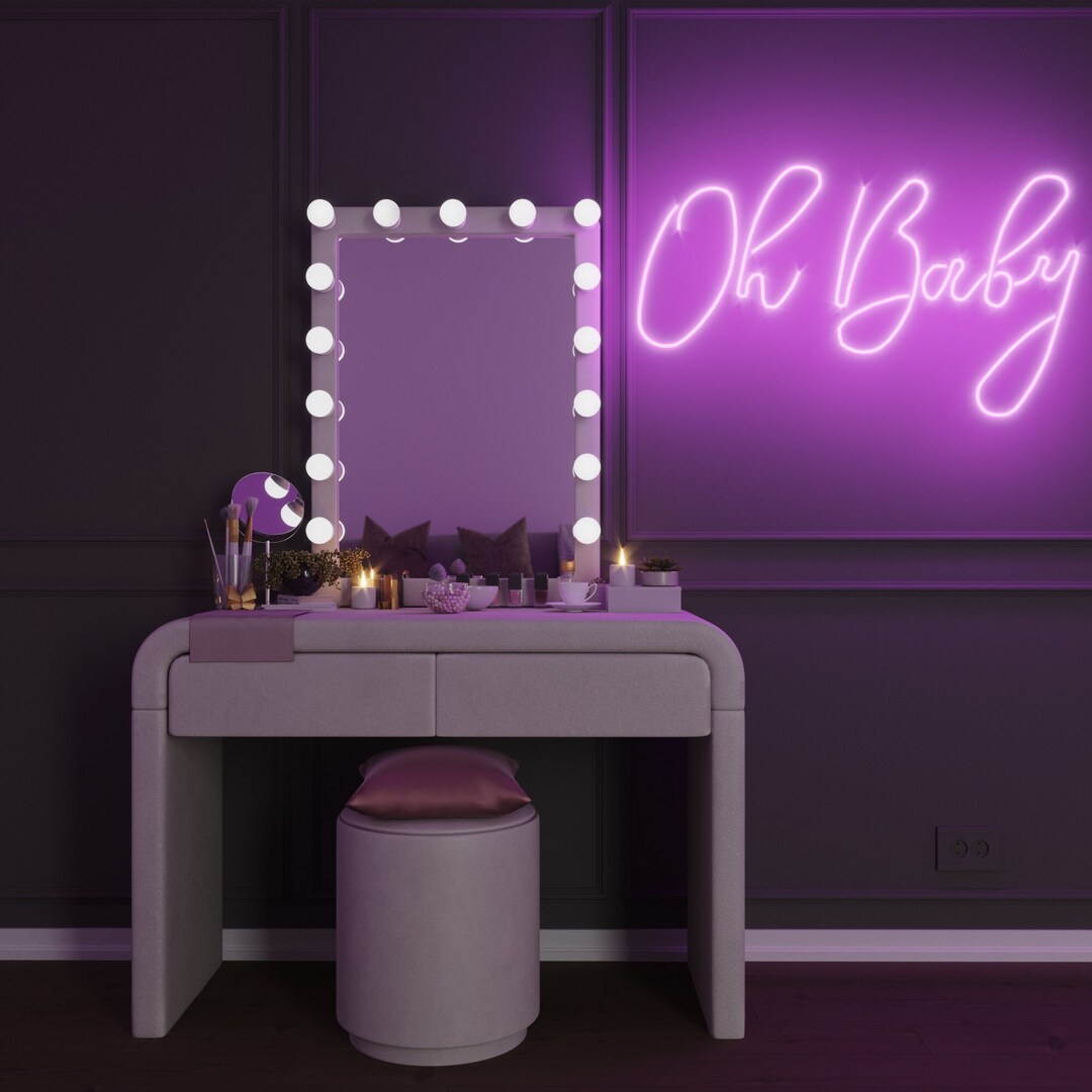Oh Baby LED Neon Sign, Baby Shower Decor, Personalized (customised ...
