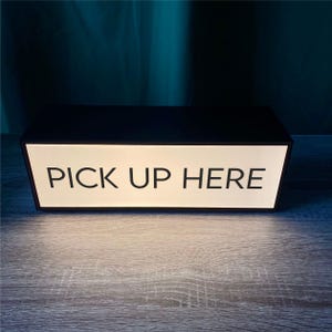 Pick up Here Sign | Table and Wall Light Box | Sign for Business | USB ...