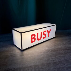 Busy Sign Table Light Box Perfect Home Office & Music Room Decor - Etsy