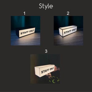 Staff Only Sign | Table and Wall Light Box | Sign for Business ...