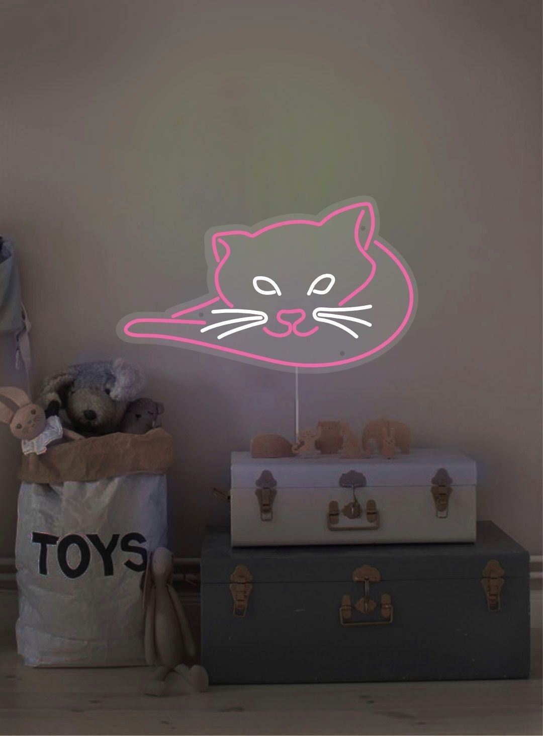 Lying Cat LED Neon Sign Animal Light Decor Pet Wall Art - Etsy