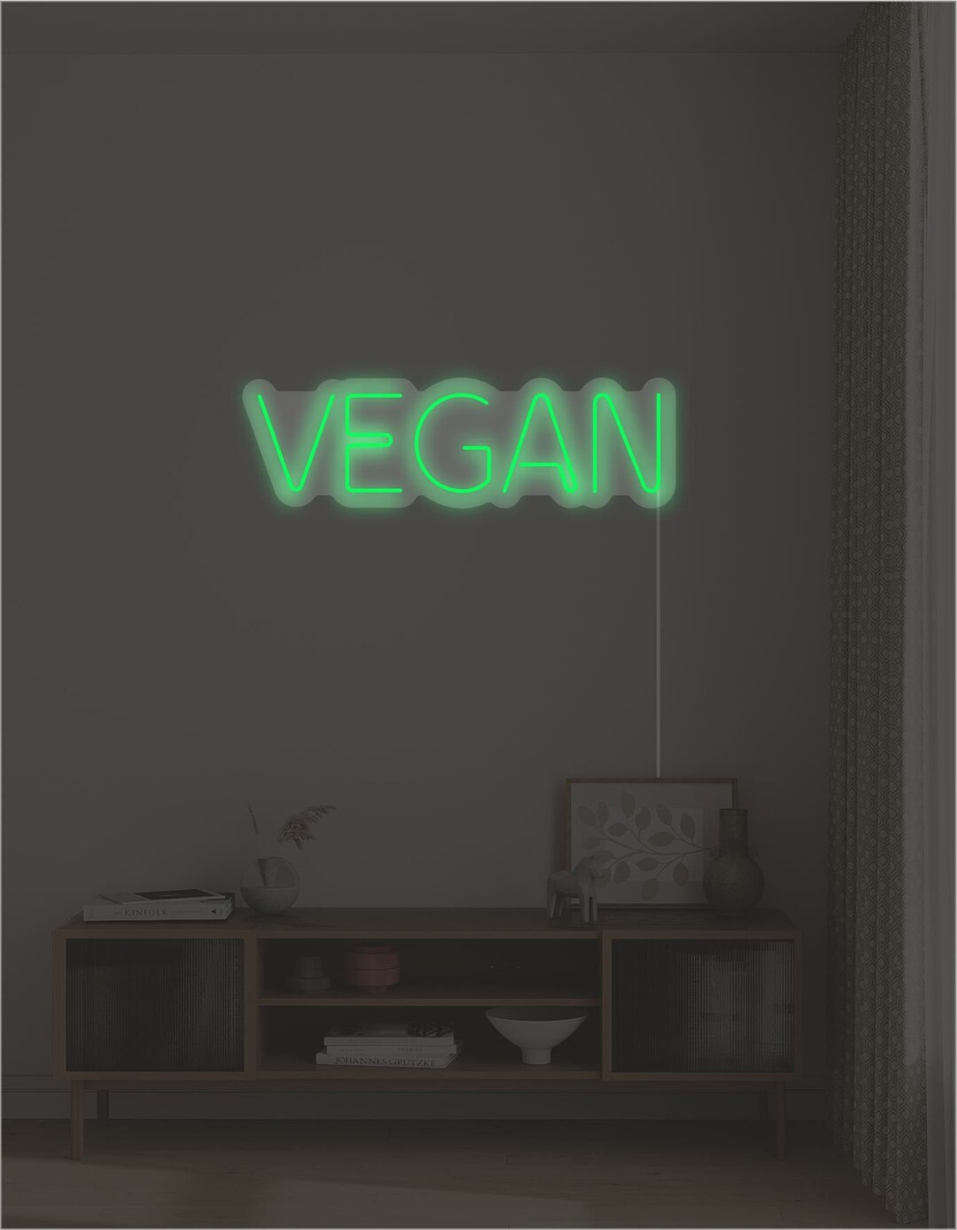 Vegan LED Neon Sign | Neon Sign Wall Decor for Healthy Food Lovers ...