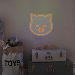 Cute Baby Pig LED Neon Sign, Nursery Decor, Farm Theme Decor - Choose ...