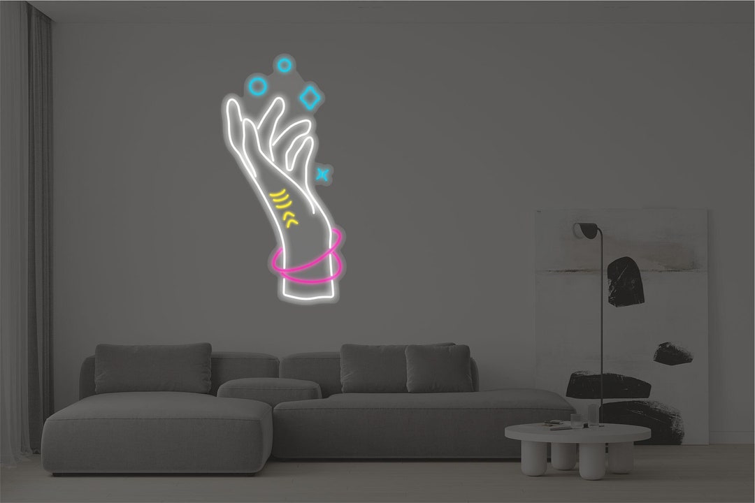 Hand LED Neon Sign, Witchy Home Decor, Spiritual Artwork, Cute ...